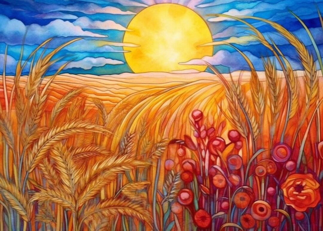 Coloring Pages: Wheat and Barley Fields || Unique Bible Artwork ...