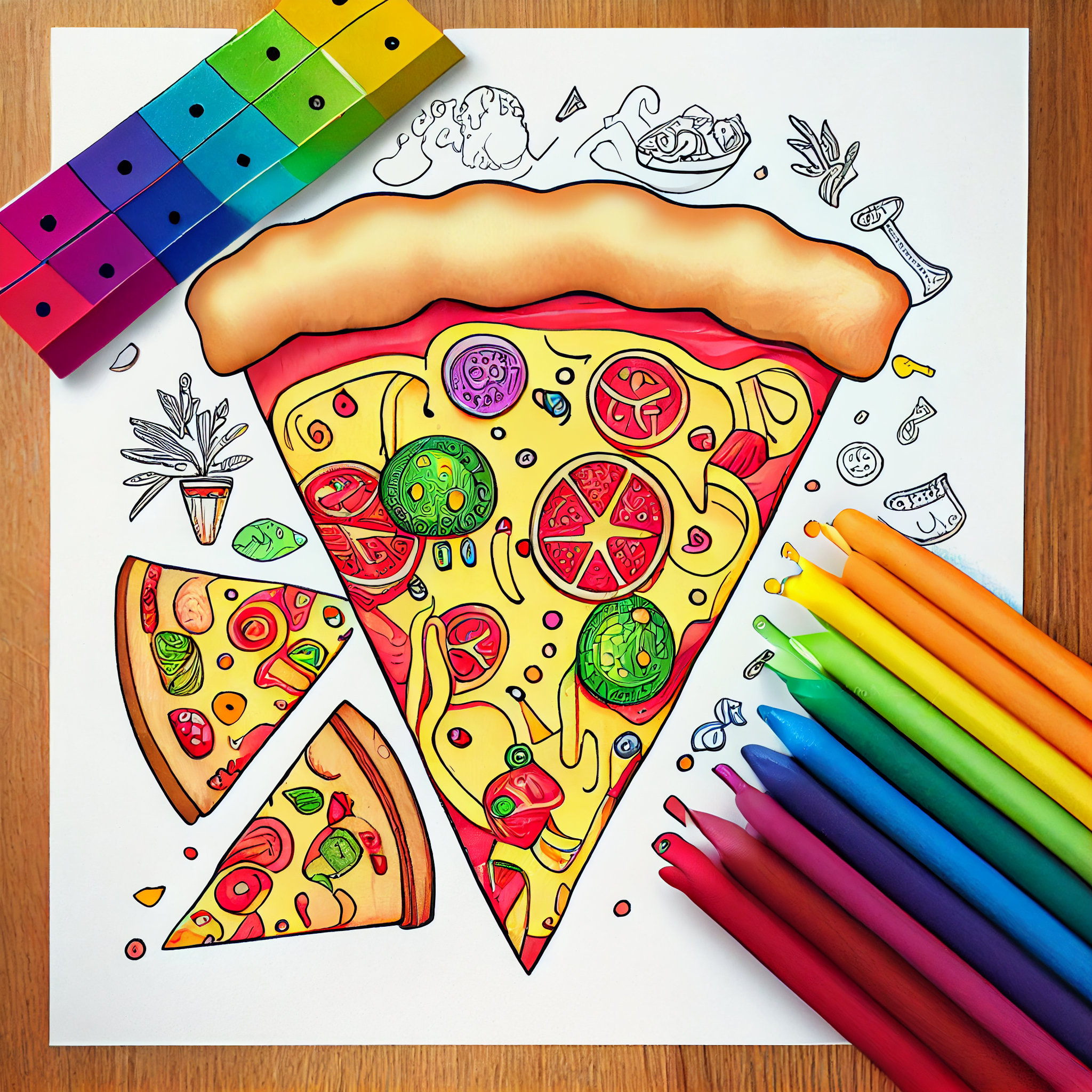 Deliciously Fun: Pizza Coloring Pages for Pizza Lovers of All Ages 24 ...