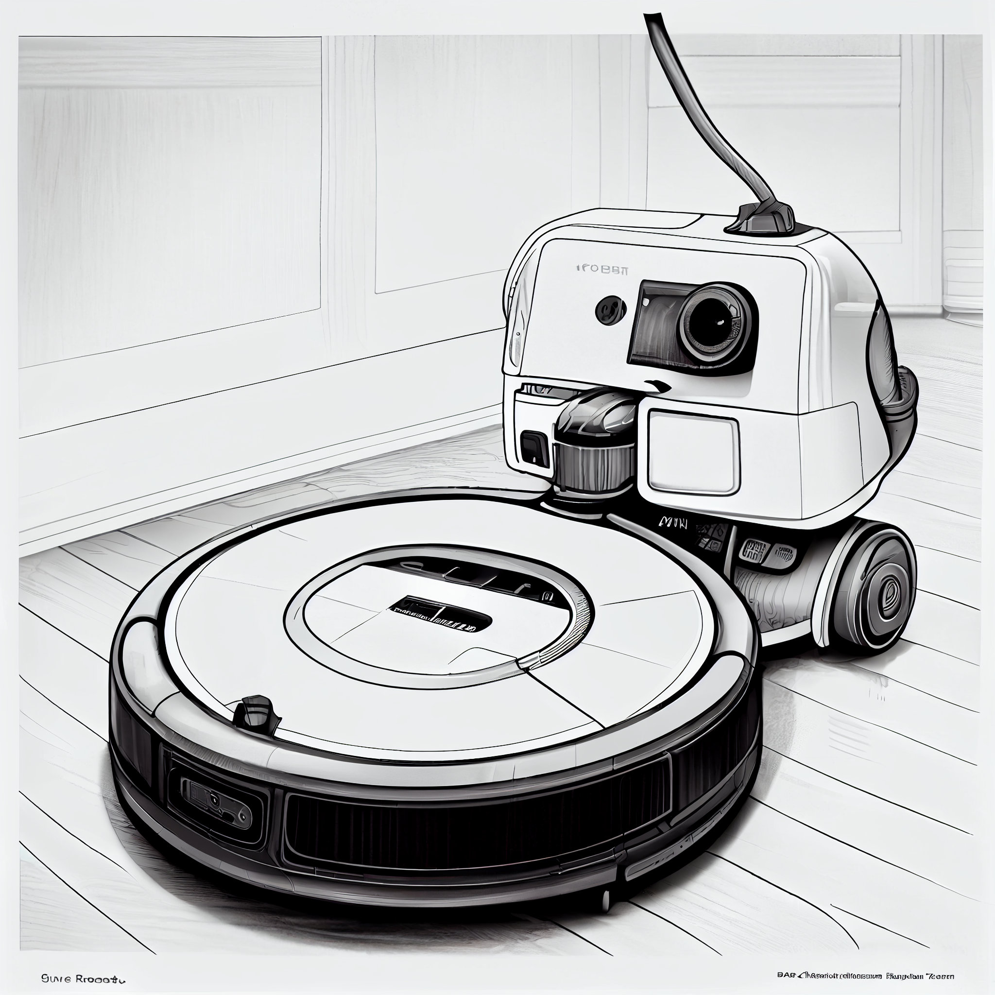 50 ROBOT VACUUM CLEANER || Coloring Pages for Instant Download ...