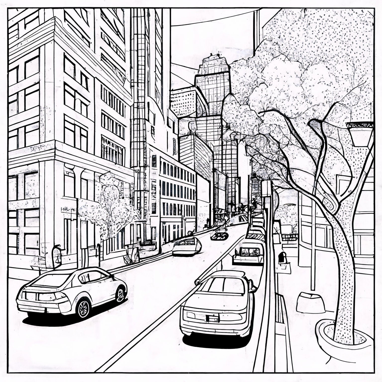 Exploring the City: Detailed Coloring Pages for All Ages" PRINT & PAINT ...