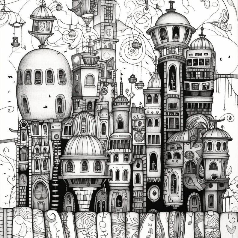Hundertwasser Coloring Pages the Ultimate XXL Collection - Etsy