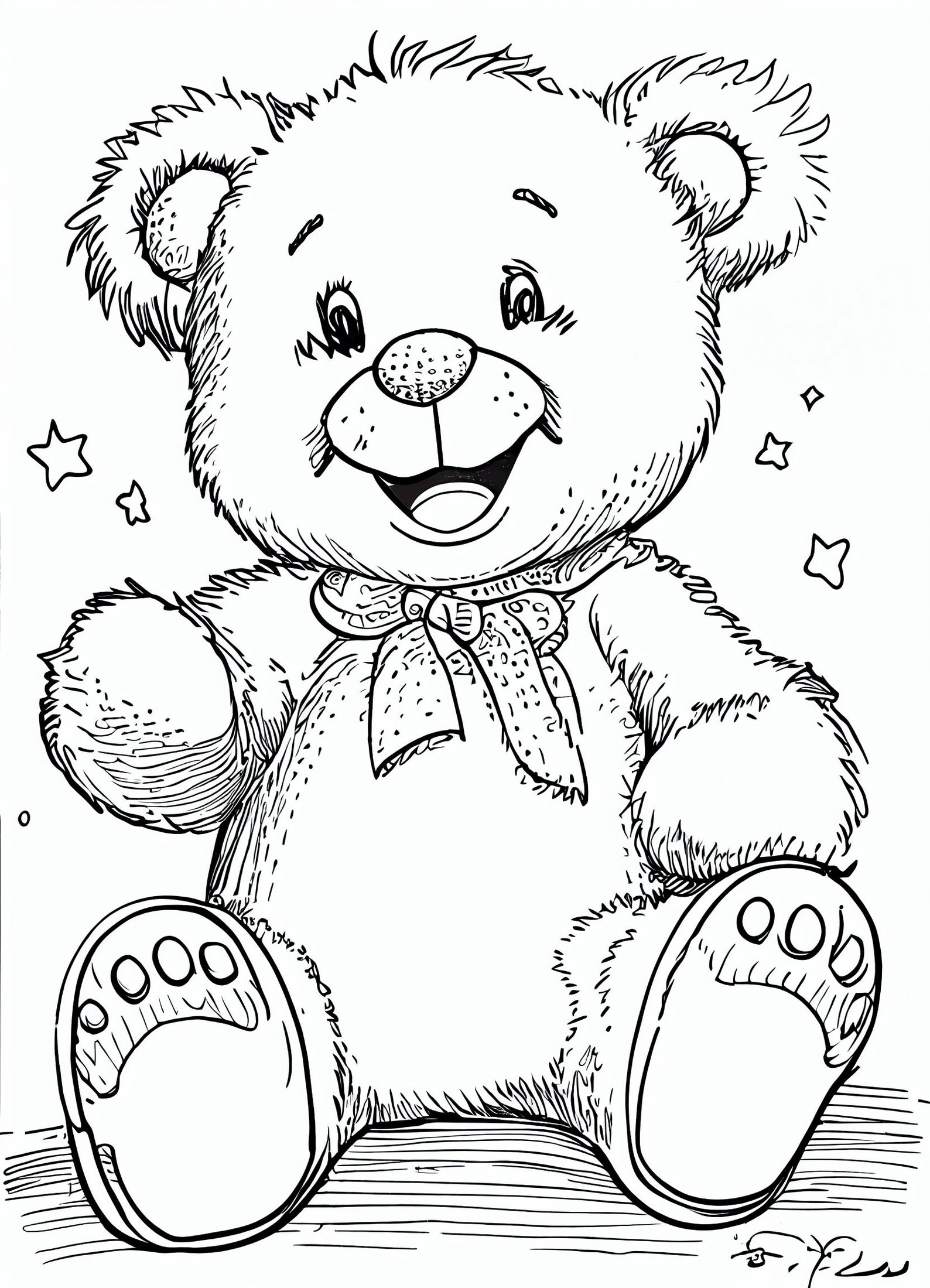 Joyful Chuckles: 7 Laughing Teddy Bear Coloring Pages in DIN A4 Size ...