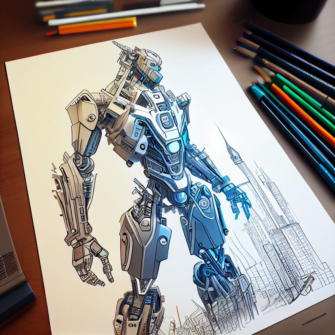 Techno-wonder Robot 20 Coloring Pages || PDF INSTANT DOWNLOAD #robots ...