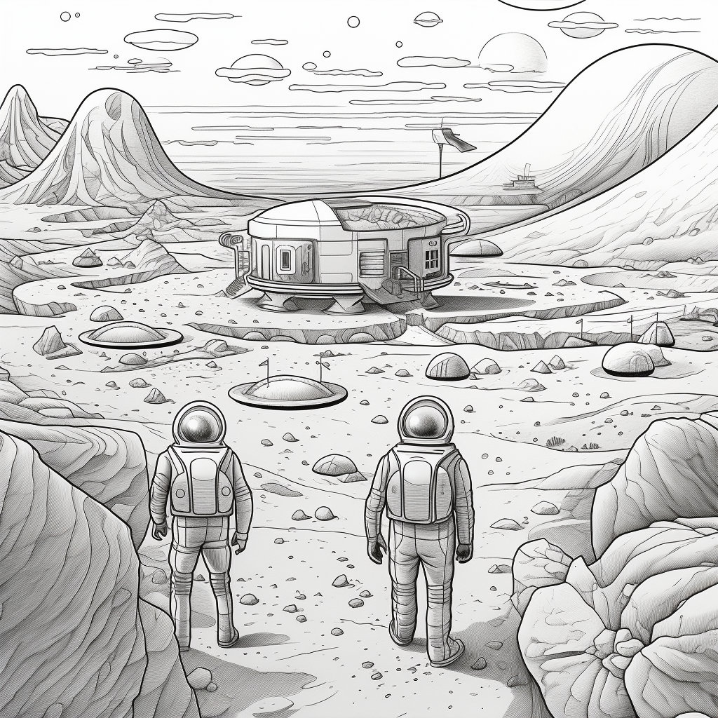 Living on Mars: 30 Futuristic Coloring Pages || INSTANT PDF DOWNLOAD ...