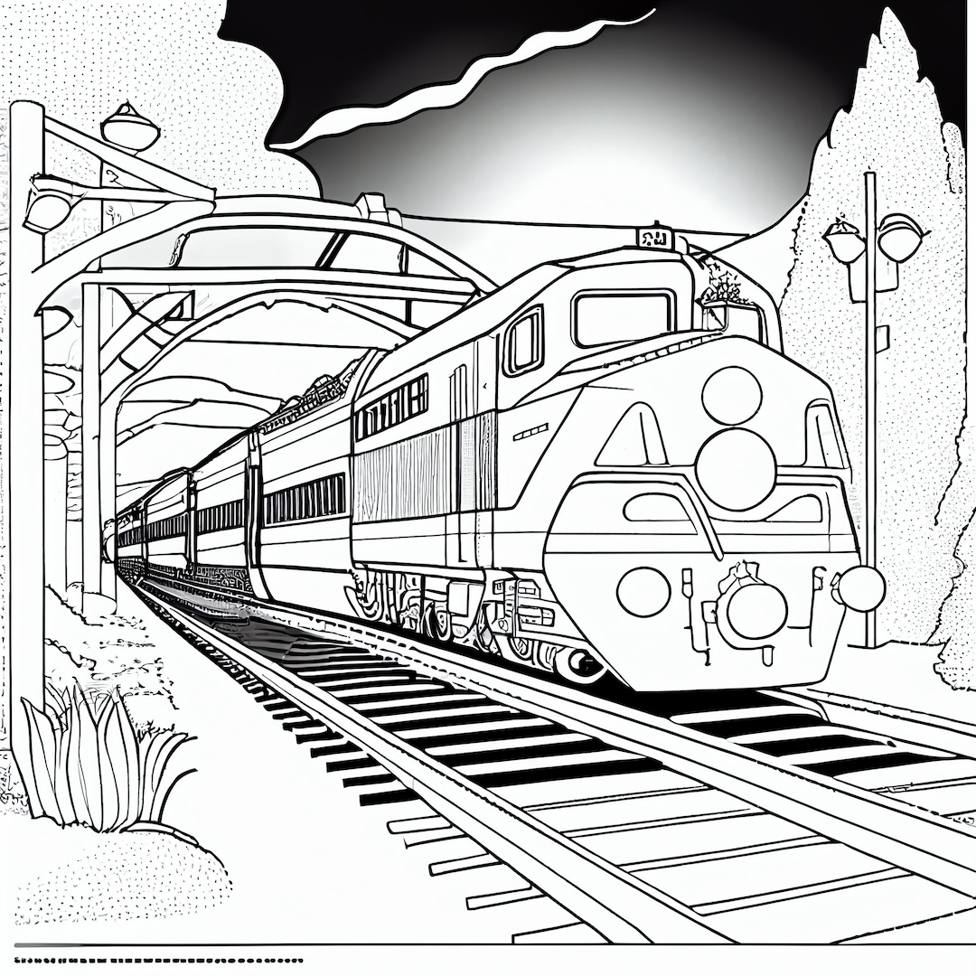 24 Exciting Train Coloring Pages for Kids PRINT & PAINT - Etsy