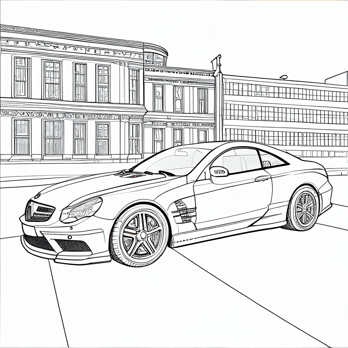 24 Mercedes Benz Coloring Pages for Kids and Adults Instant - Etsy