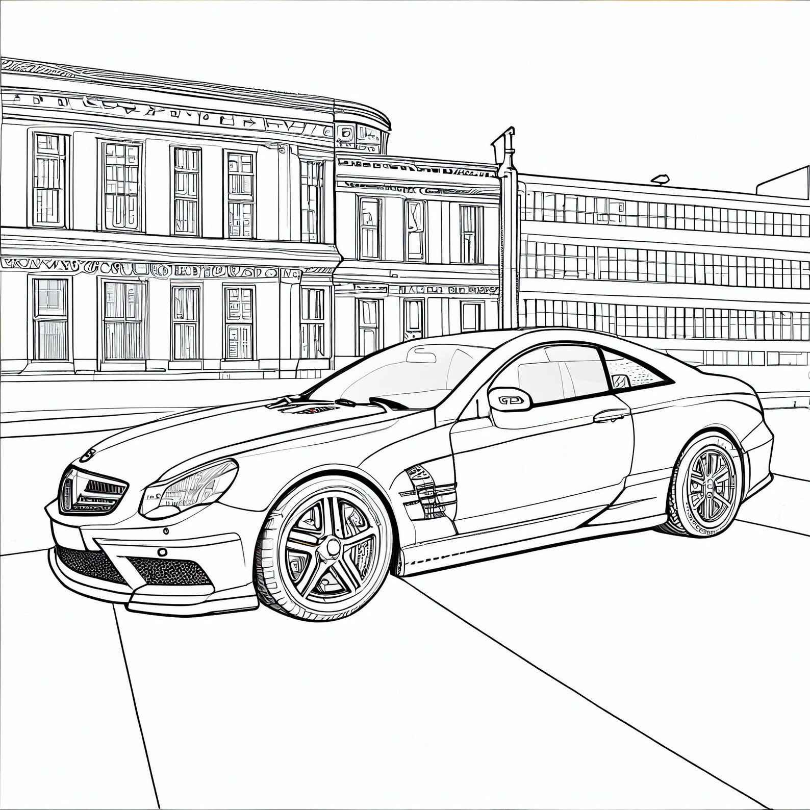 24 Mercedes Benz Coloring Pages for Kids and Adults Instant - Etsy