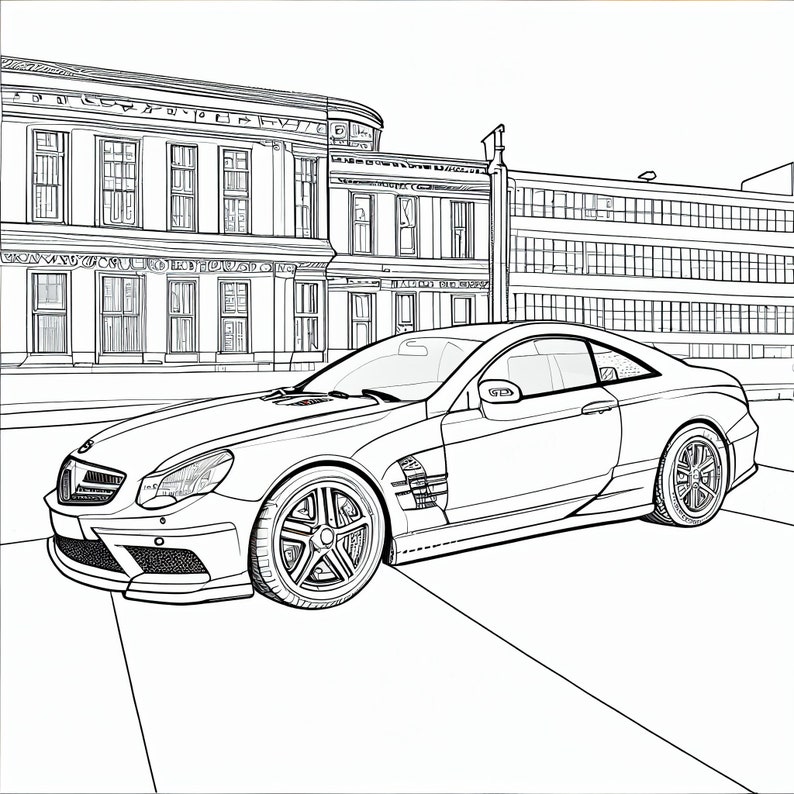 24 Mercedes Benz Coloring Pages for Kids and Adults Instant - Etsy