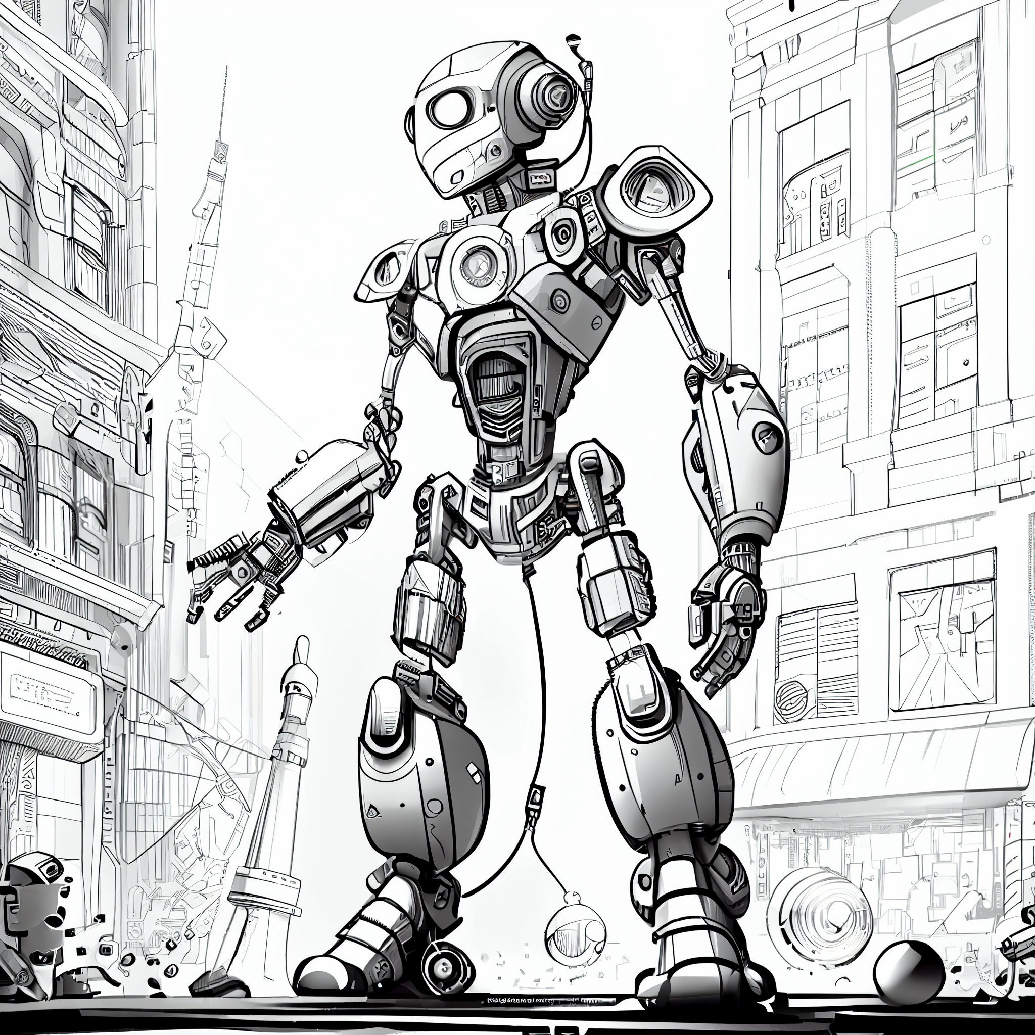 Techno-wonder Robot 20 Coloring Pages || PDF INSTANT DOWNLOAD #robots ...