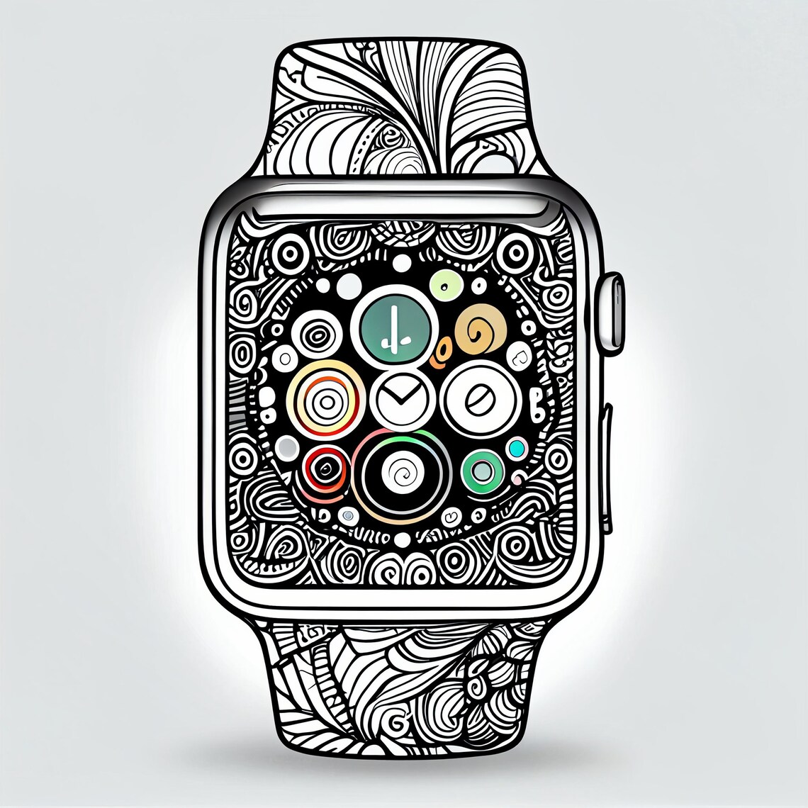 30 Smartwatch Coloring Pages || Color Your Way to a Smarter Future ...