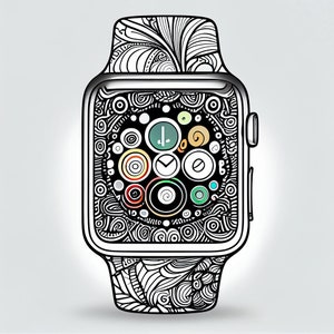 30 Smartwatch Coloring Pages || Color Your Way to a Smarter Future ...