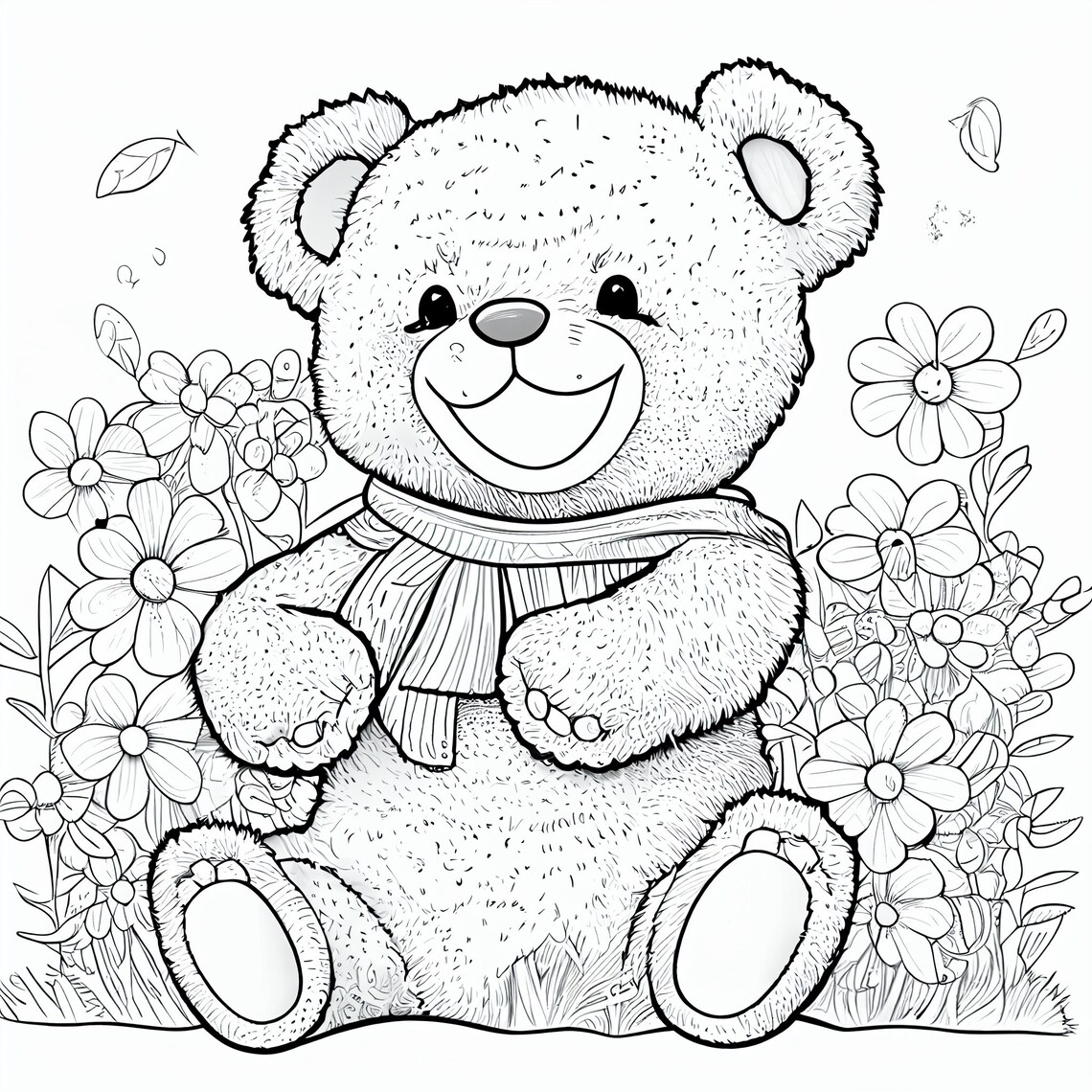 Giggles and Grins: 11 Laughing Teddy Bear Coloring Pages to Delight and ...