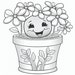 Smiling Blooms: Flower Pot Coloring Pages Filled With Joy and ...
