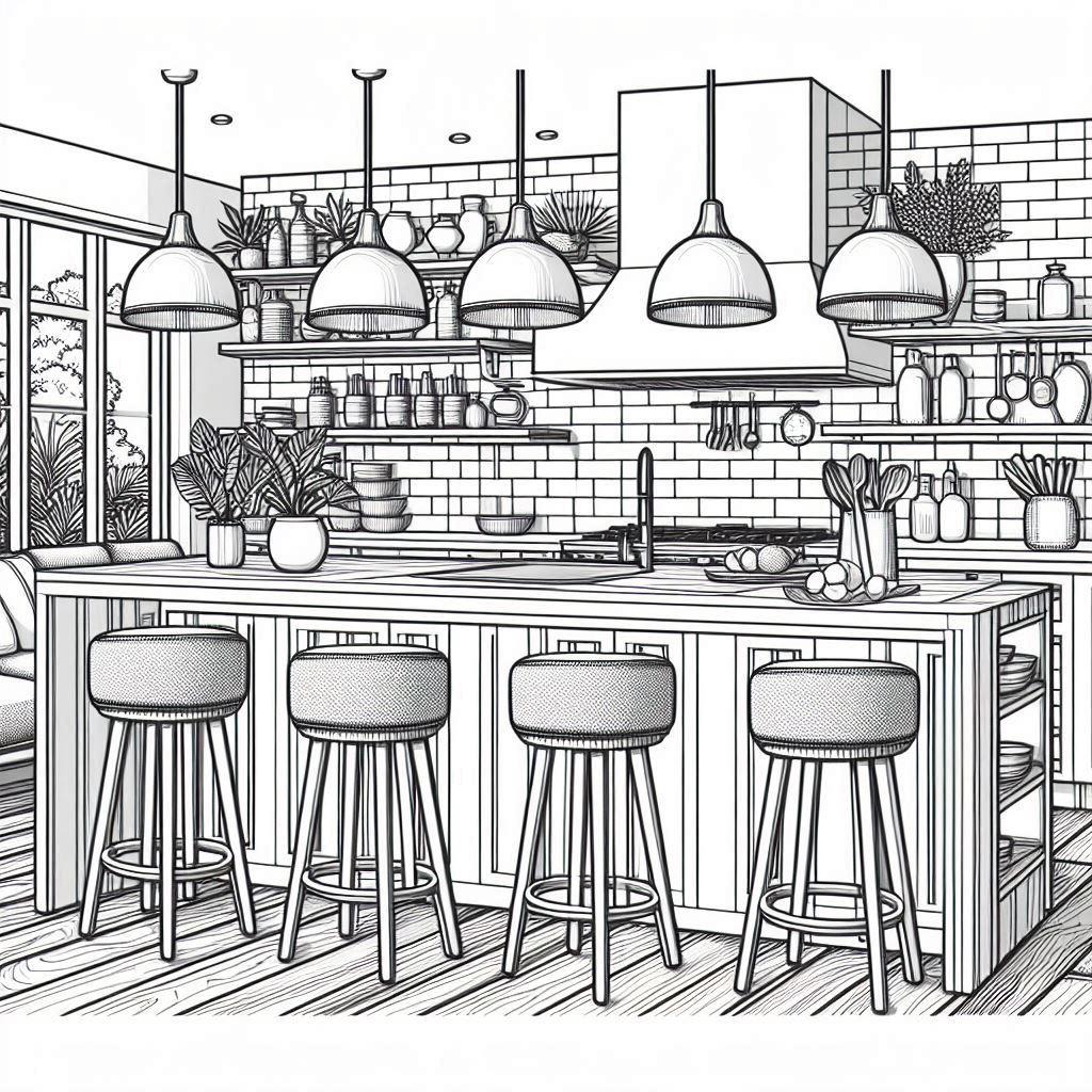 74 Coloring Pages: Explore Kitchen Island Ideas & Fuel Your Creativity ...