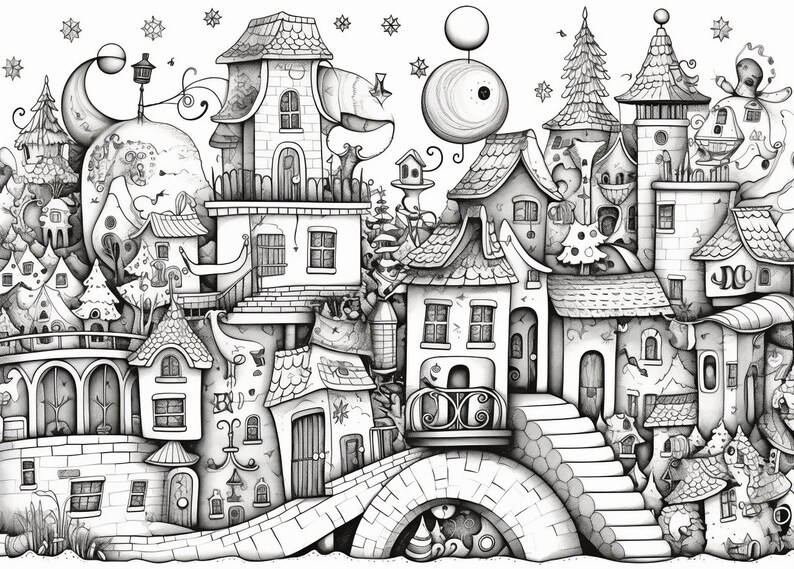 Hundertwasser Coloring Pages christmas 2023 Edition Exclusively on Etsy ...