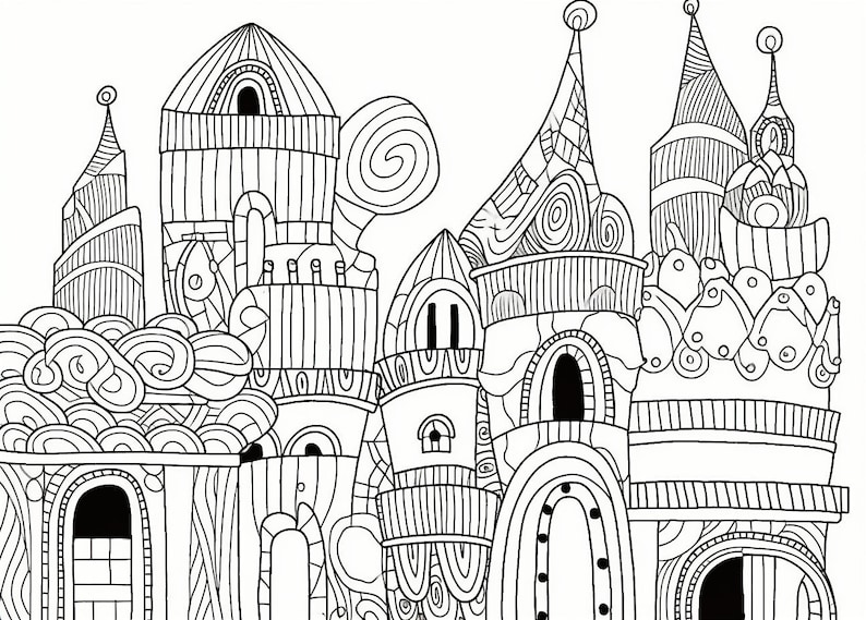 70 Hundertwasser Coloring Pages 2nd Edition 2023 Instant - Etsy UK