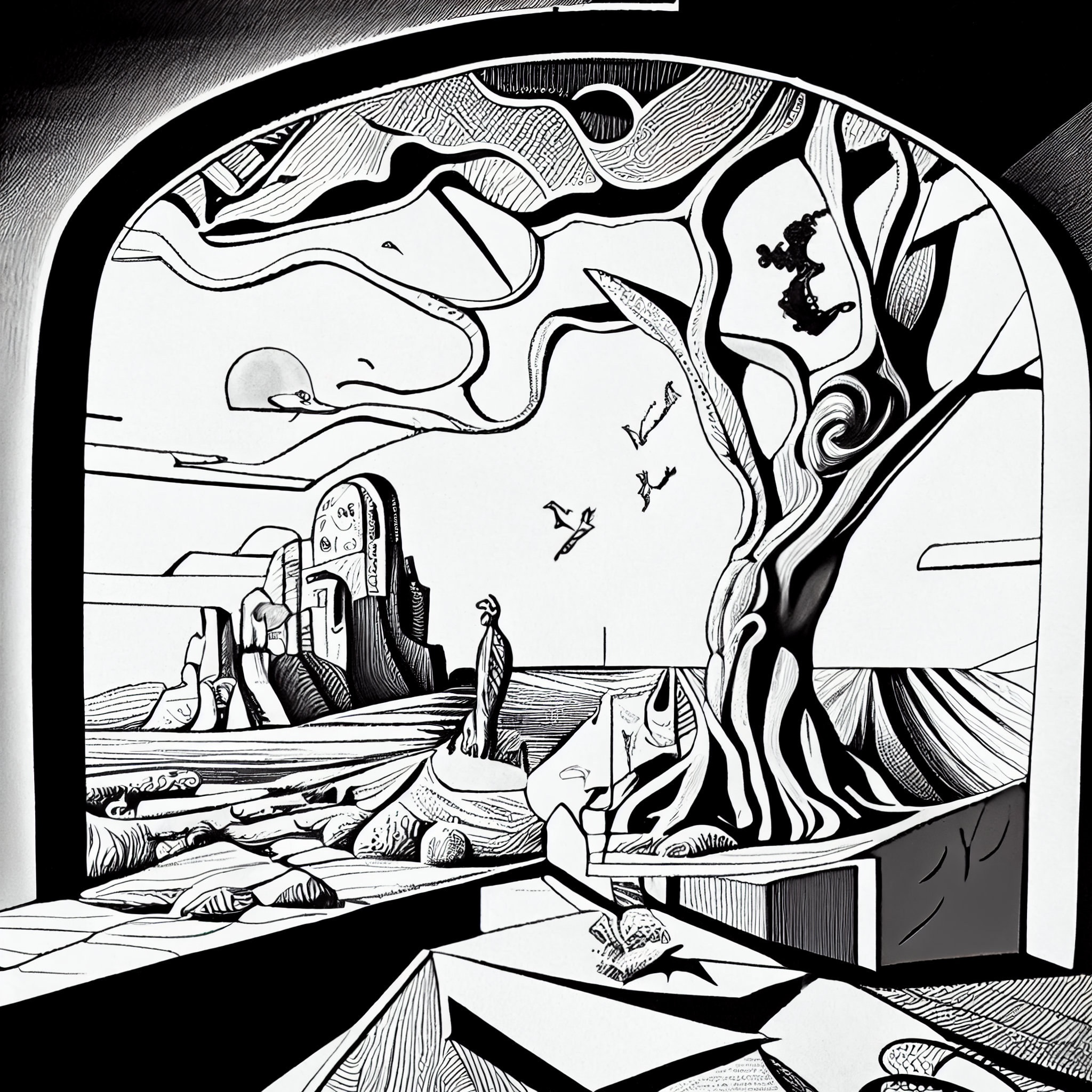 Dalí's Dreams: 20 Surreal Coloring Pages Inspired by Salvador Dalí ...