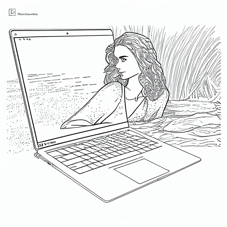 50 Laptop Coloring Pages || for Print and Instant PDF Download || Get ...