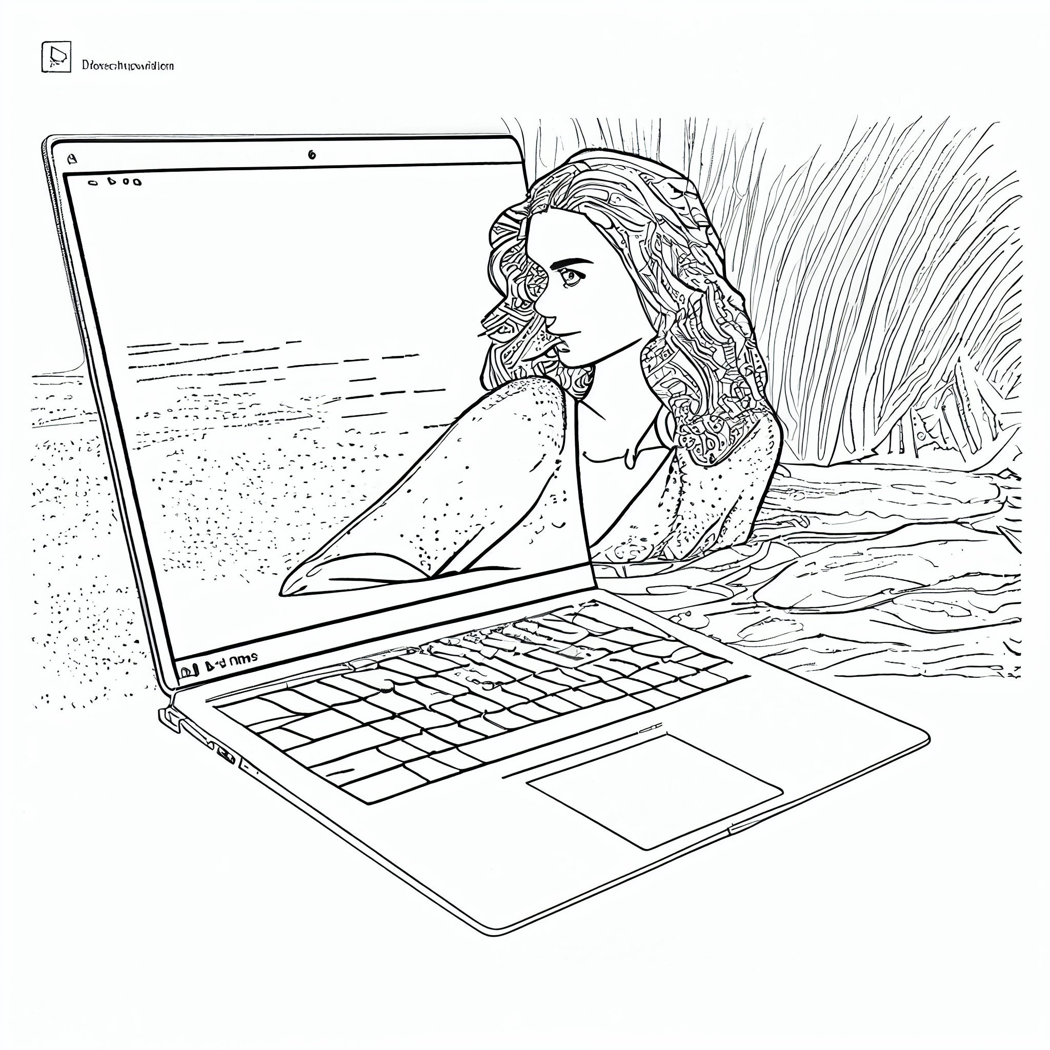 50 Laptop Coloring Pages || for Print and Instant PDF Download || Get ...