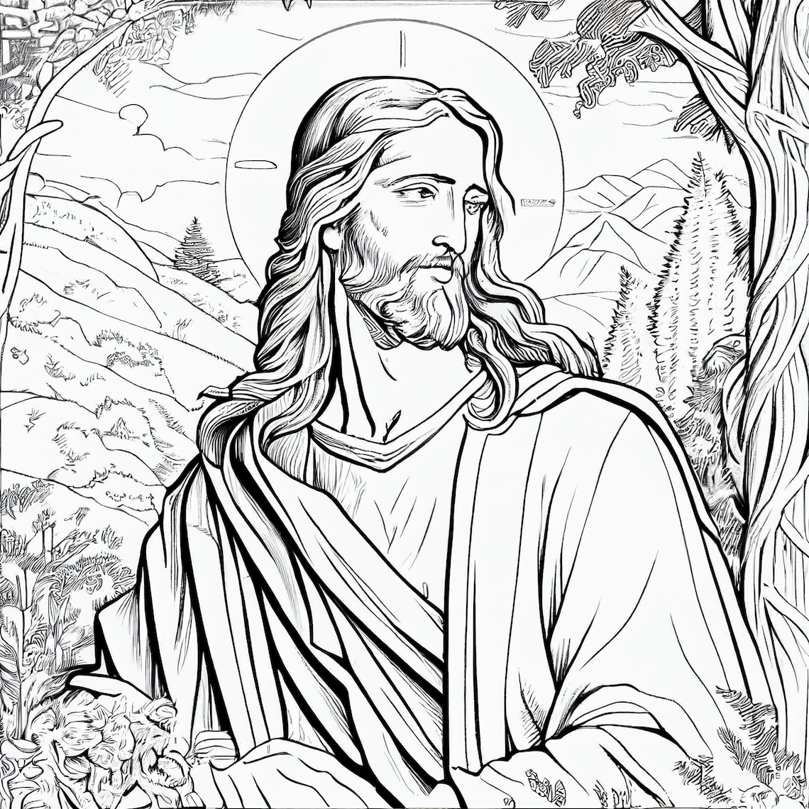 12 Unique Jesus Christ Art Coloring Pages for Kids and Adults - Etsy