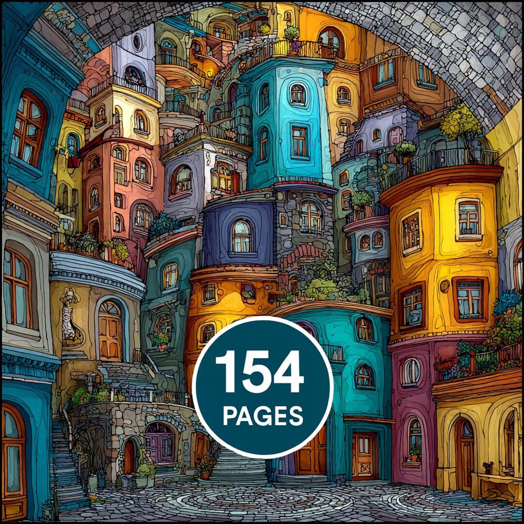 Ultimate Hundertwasser Style Coloring Bundle – 154 Pages | Digital PDF ...