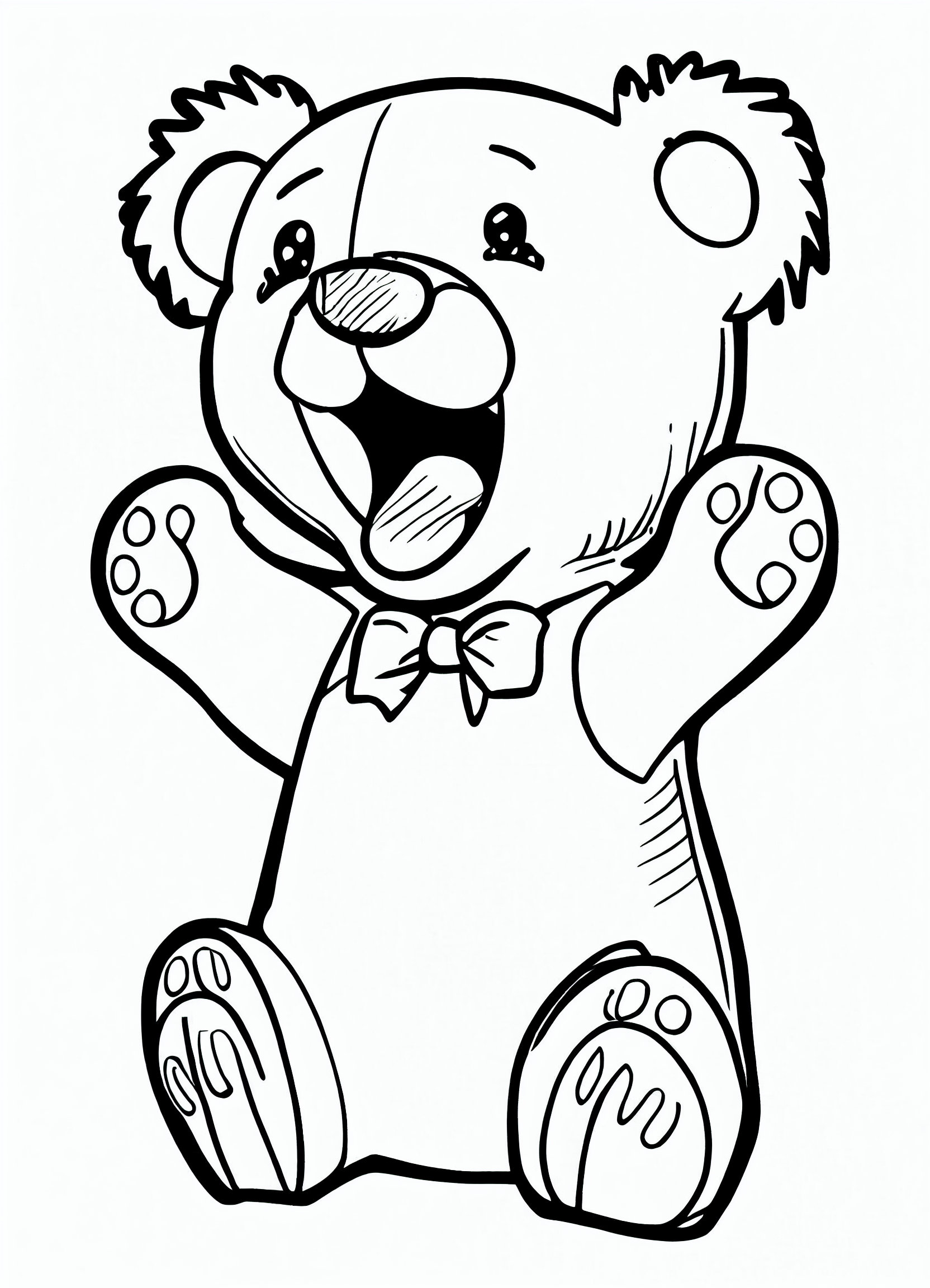 Joyful Chuckles: 7 Laughing Teddy Bear Coloring Pages in DIN A4 Size ...