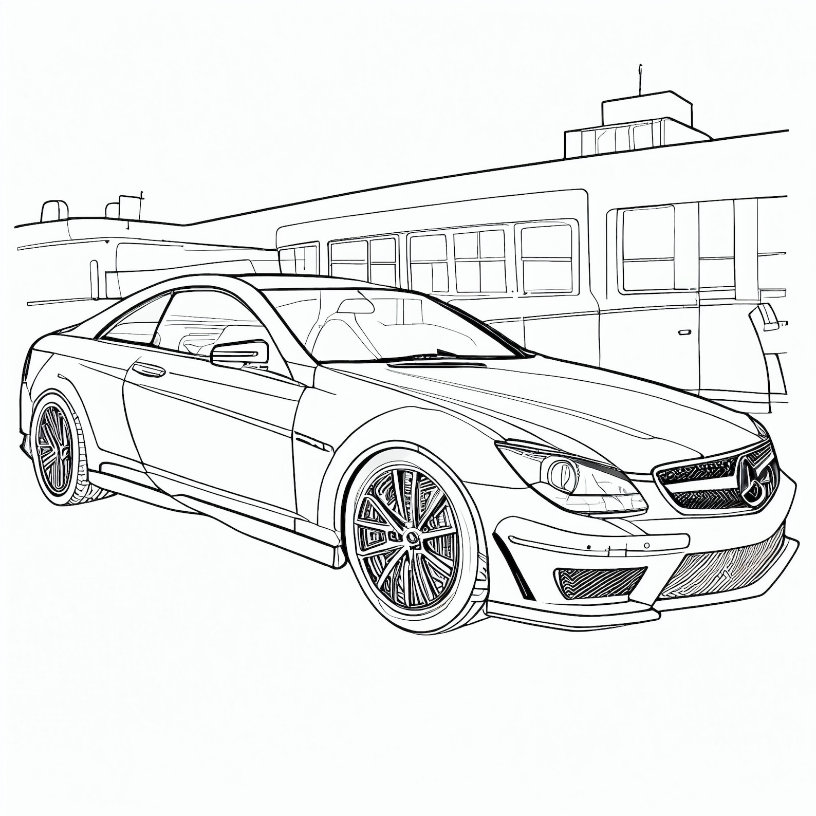 24 Mercedes Benz Coloring Pages for Kids and Adults Instant - Etsy