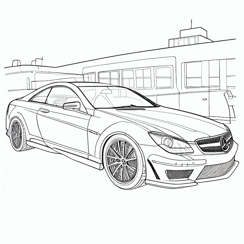 24 Mercedes Benz Coloring Pages for Kids and Adults Instant - Etsy