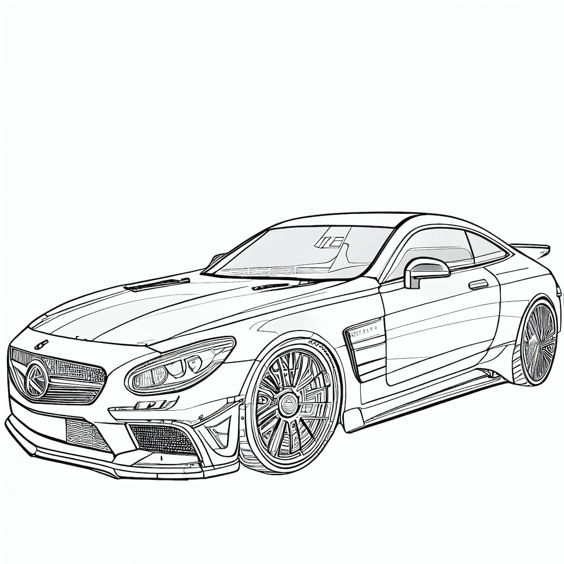 24 Mercedes Benz Coloring Pages for Kids and Adults Instant - Etsy