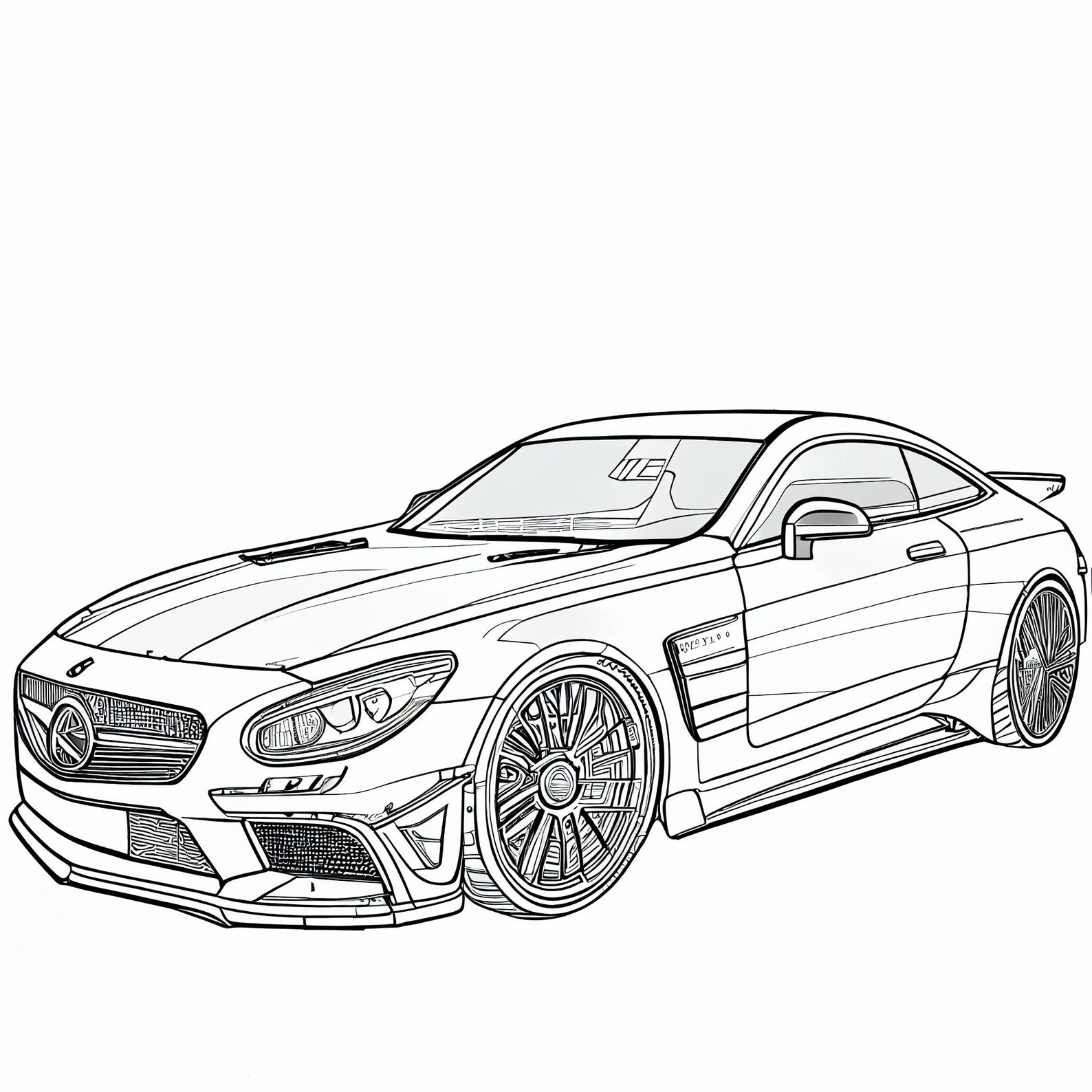 24 Mercedes Benz Coloring Pages for Kids and Adults Instant - Etsy