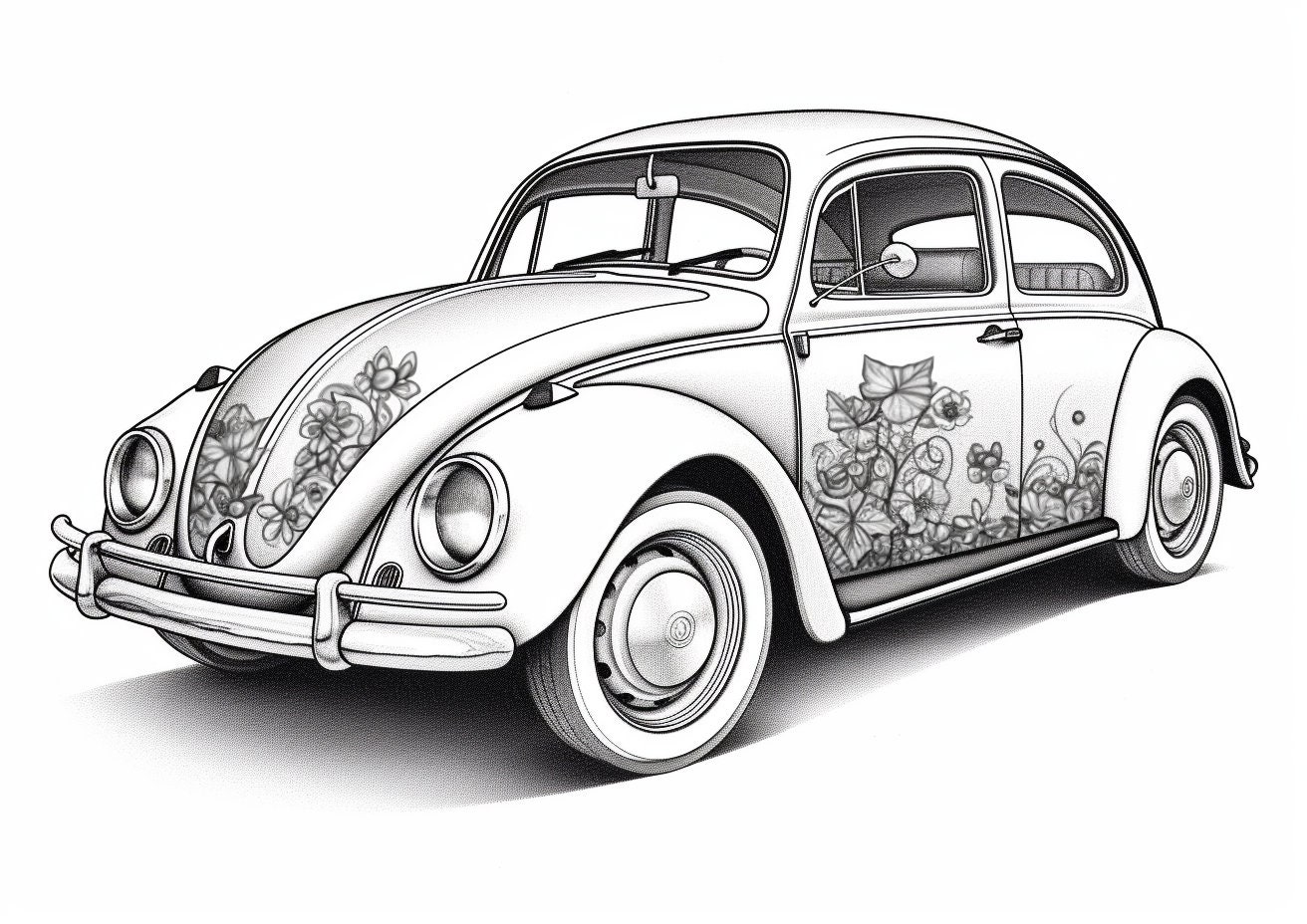 100 Volkswagen Beetle Coloring Pages the XXL Ultimate 2023 - Etsy