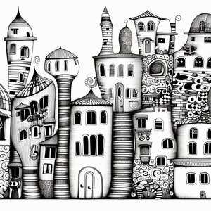 Hundertwasser Coloring Pages christmas 2023 Edition Exclusively on Etsy ...