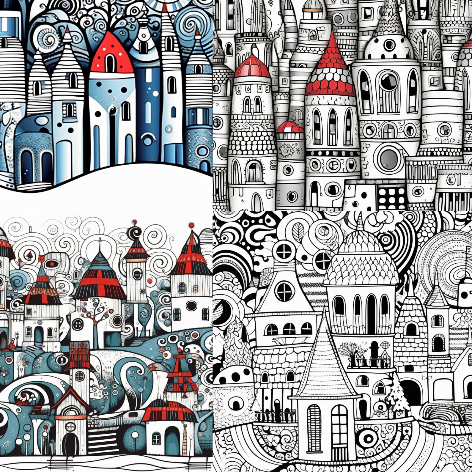 Hundertwasser Coloring Pages **"christmas 2024 Edition"** – Exclusive ...