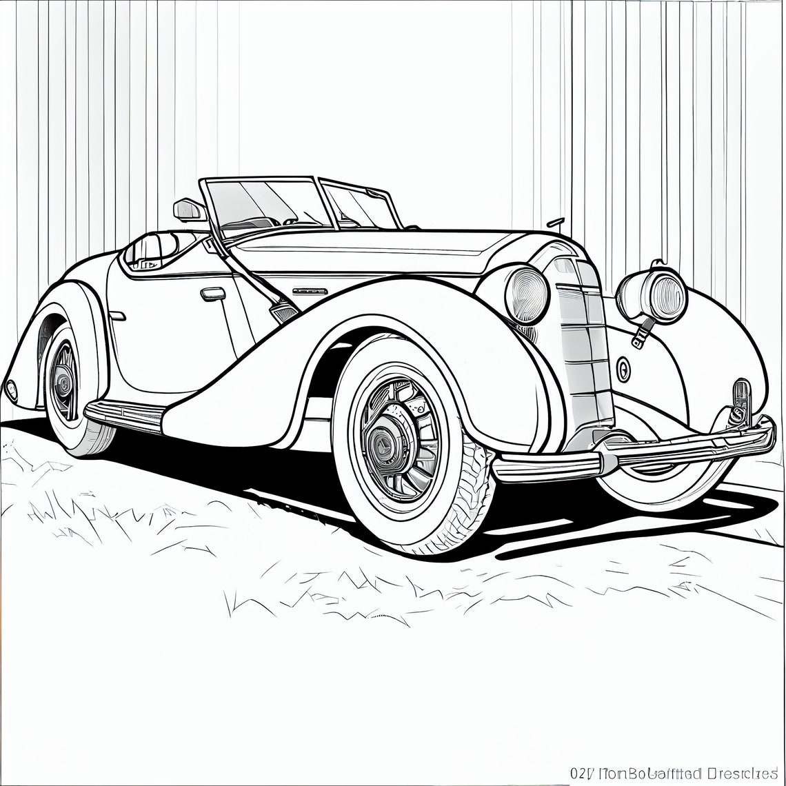 24 Mercedes Benz Coloring Pages for Kids and Adults Instant - Etsy