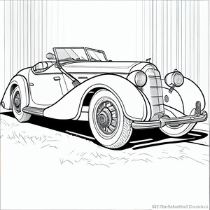 24 Mercedes Benz Coloring Pages for Kids and Adults Instant - Etsy