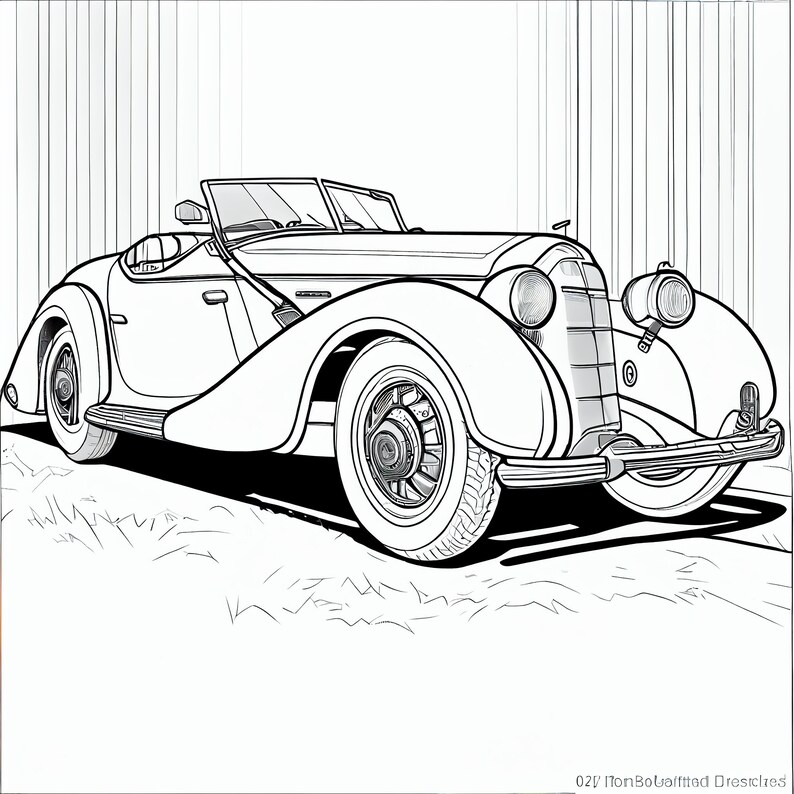 24 Mercedes Benz Coloring Pages for Kids and Adults Instant - Etsy