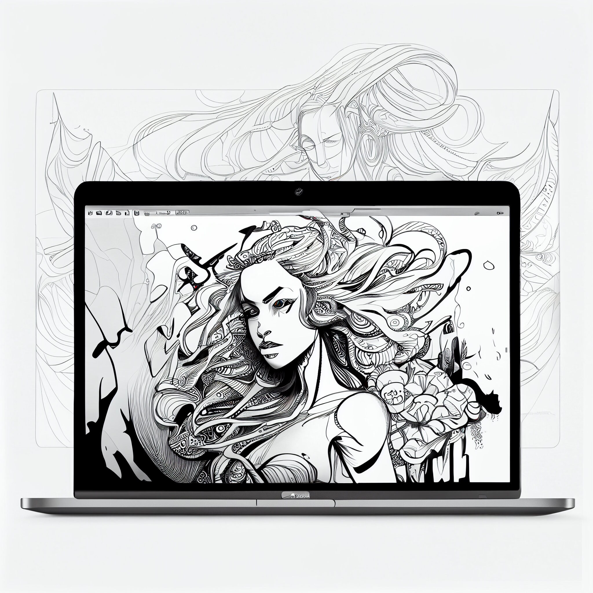 50 Laptop Coloring Pages || for Print and Instant PDF Download || Get ...