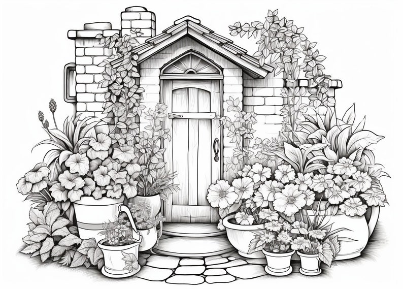 50 Secret Garden Coloring Pages for Instant Download for - Etsy
