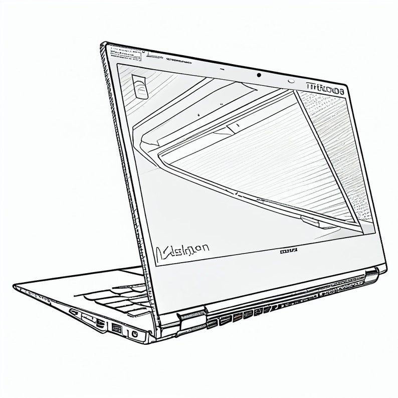 50 Laptop Coloring Pages for Print and Instant PDF Download - Etsy