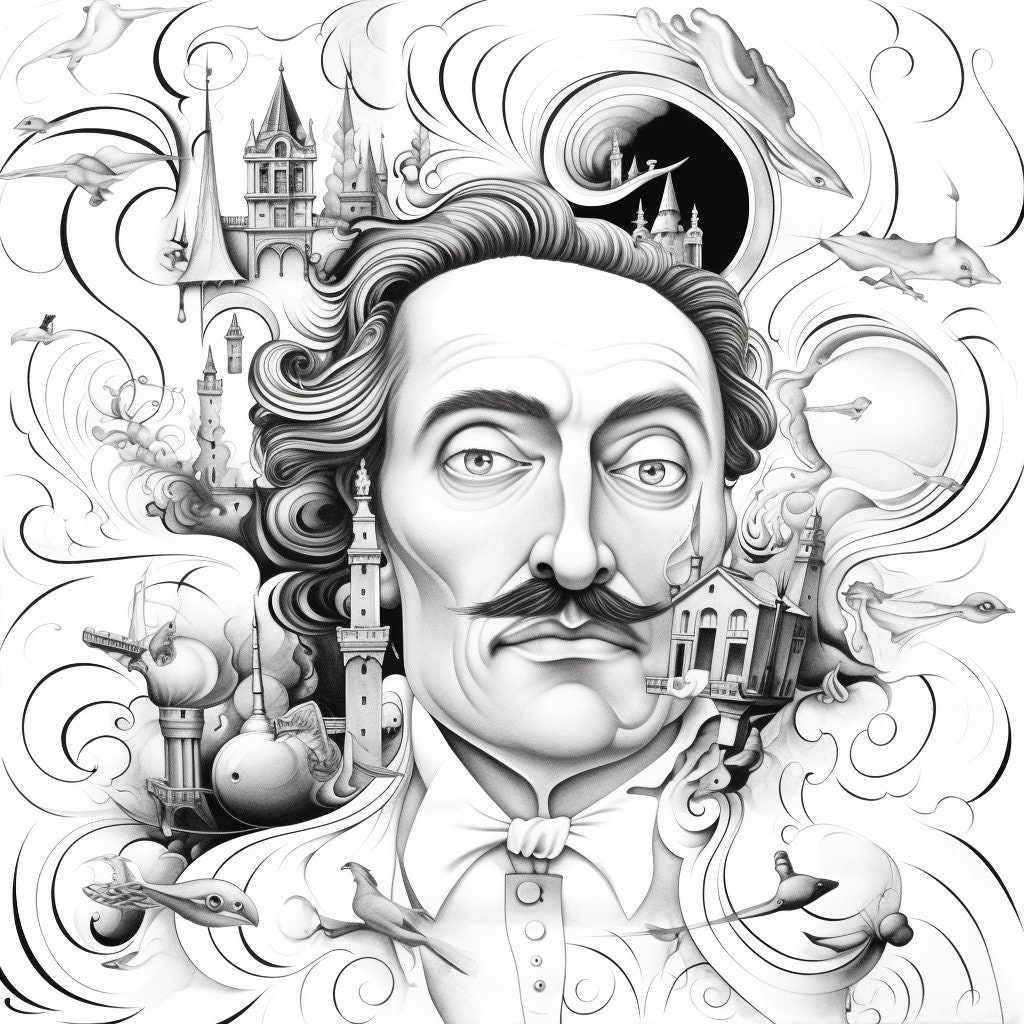 Dalí's Dreams: 20 Surreal Coloring Pages Inspired by Salvador Dalí ...