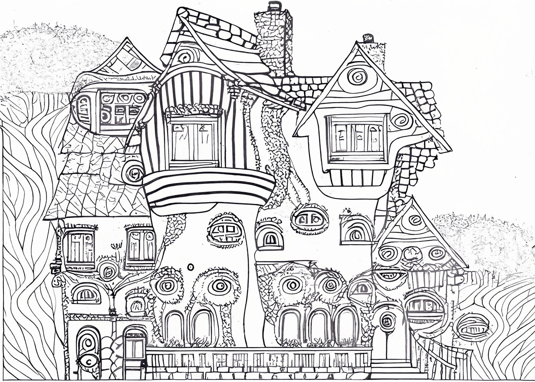 70 Hundertwasser Coloring Pages 2nd Edition 2023 Instant - Etsy UK