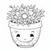 Smiling Blooms: Flower Pot Coloring Pages Filled With Joy and ...
