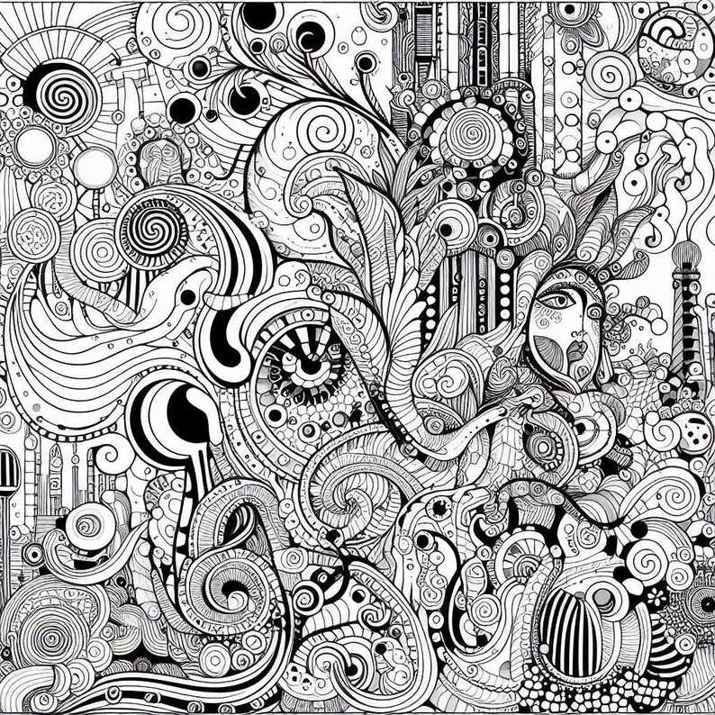 Hundertwasser Coloring Book | 8 Pages for Instant Download | Unique ...