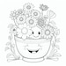 Smiling Blooms: Flower Pot Coloring Pages Filled With Joy and ...