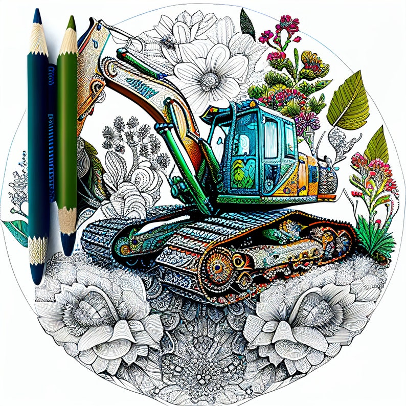 Dig Into Fun With 5 Excavator Coloring Pages - Perfect for Kids and ...