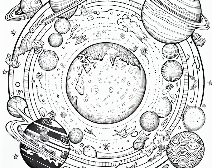 Journey Through the Cosmos: 20 Stunning Coloring Pages || Showcasing ...