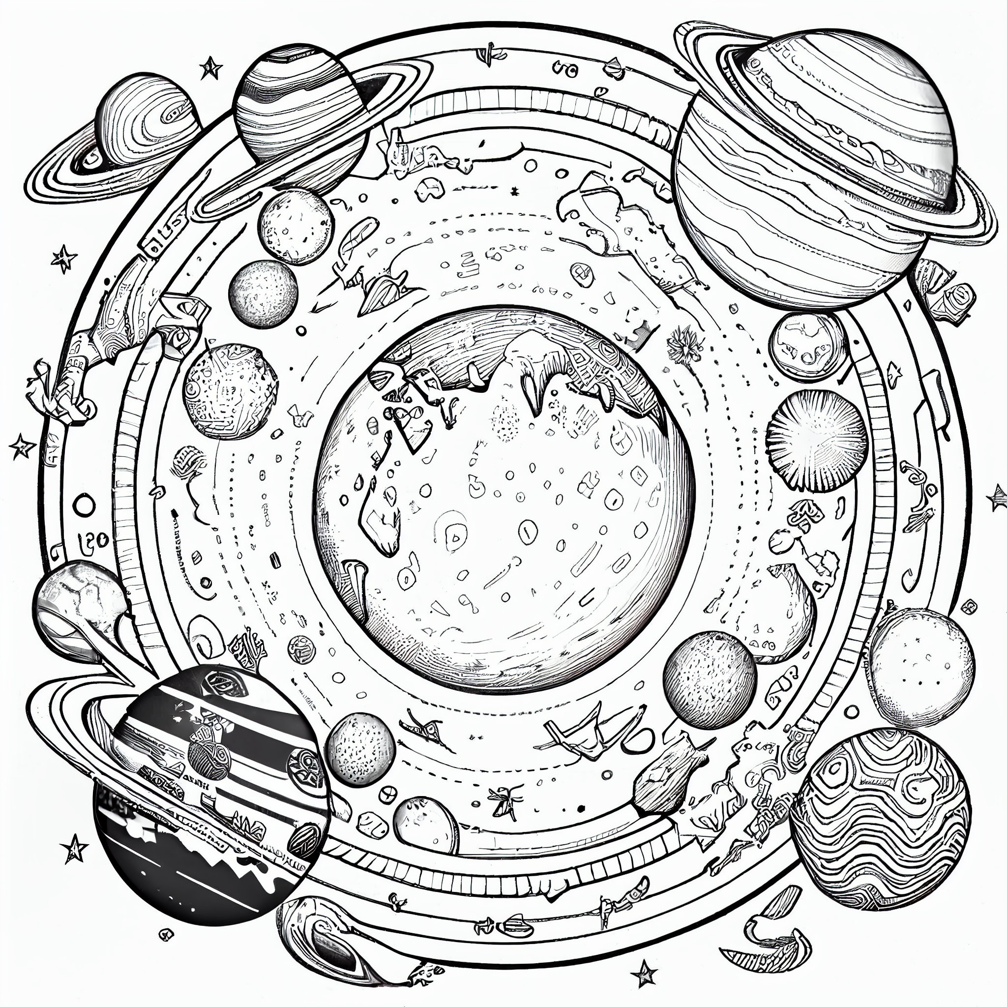 Journey Through the Cosmos: 20 Stunning Coloring Pages || Showcasing ...