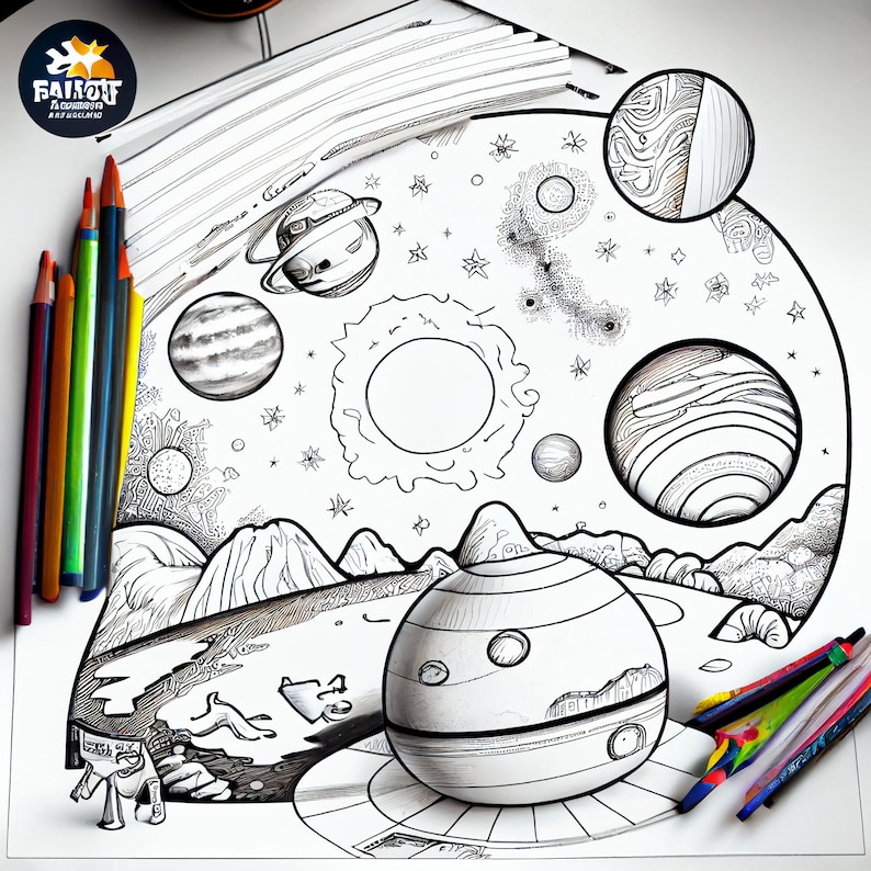 Stellar Wonders: Space-themed Coloring Pages for Kids - Explore Planets ...