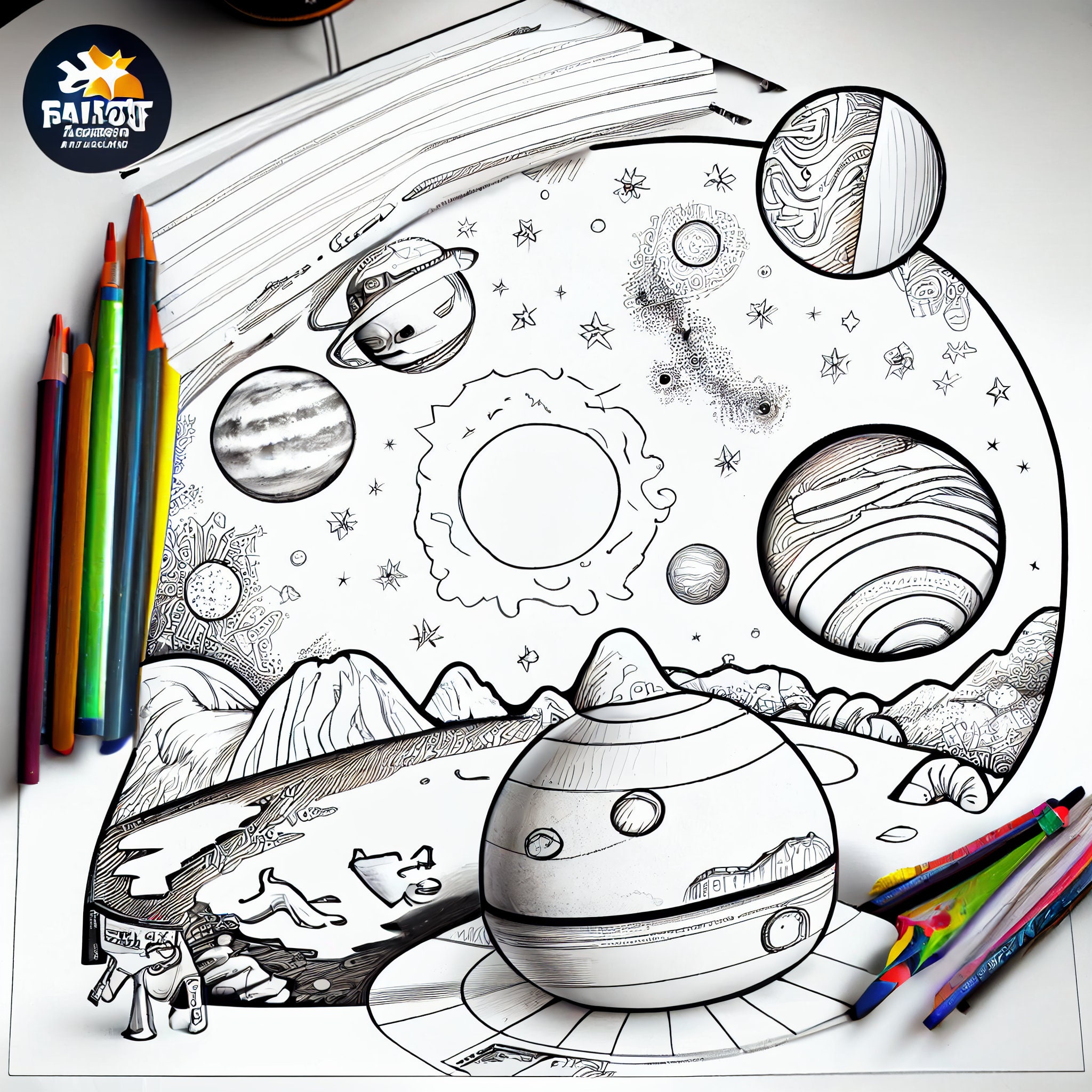 Stellar Wonders: Space-themed Coloring Pages for Kids - Explore Planets ...