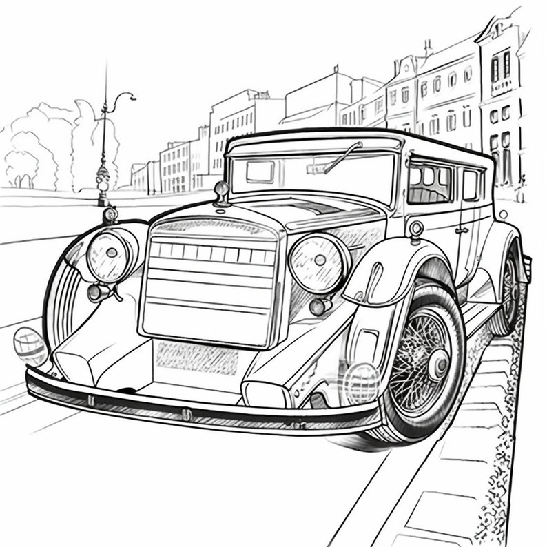 30 Fun Cars: Coloring Pages for Kids Explore Vehicles and - Etsy
